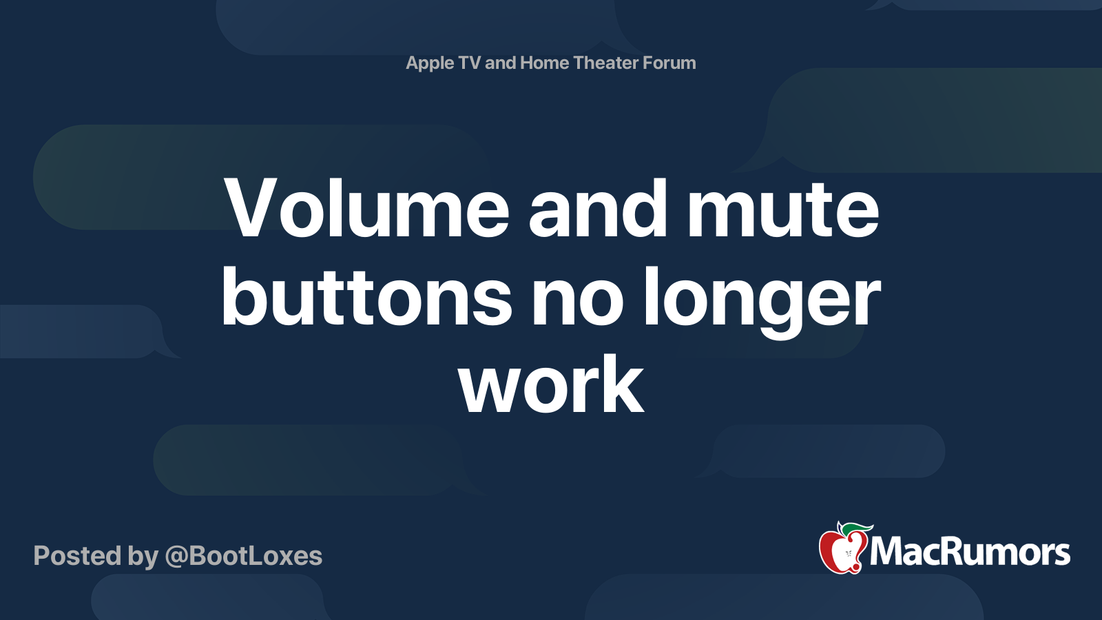 Volume and mute buttons no longer work | MacRumors Forums