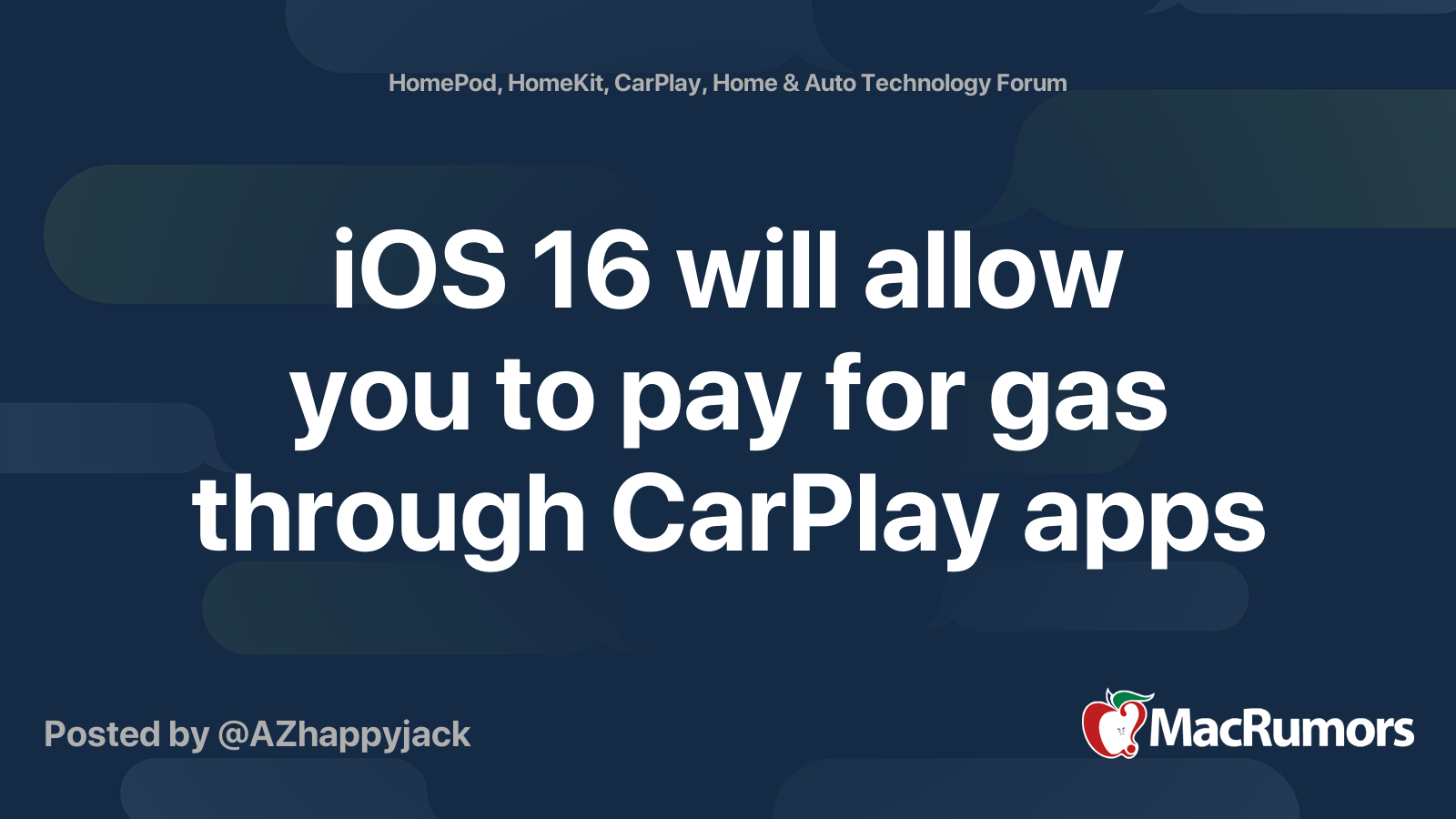 iOS 16 will allow you to pay for gas through CarPlay apps | MacRumors ...