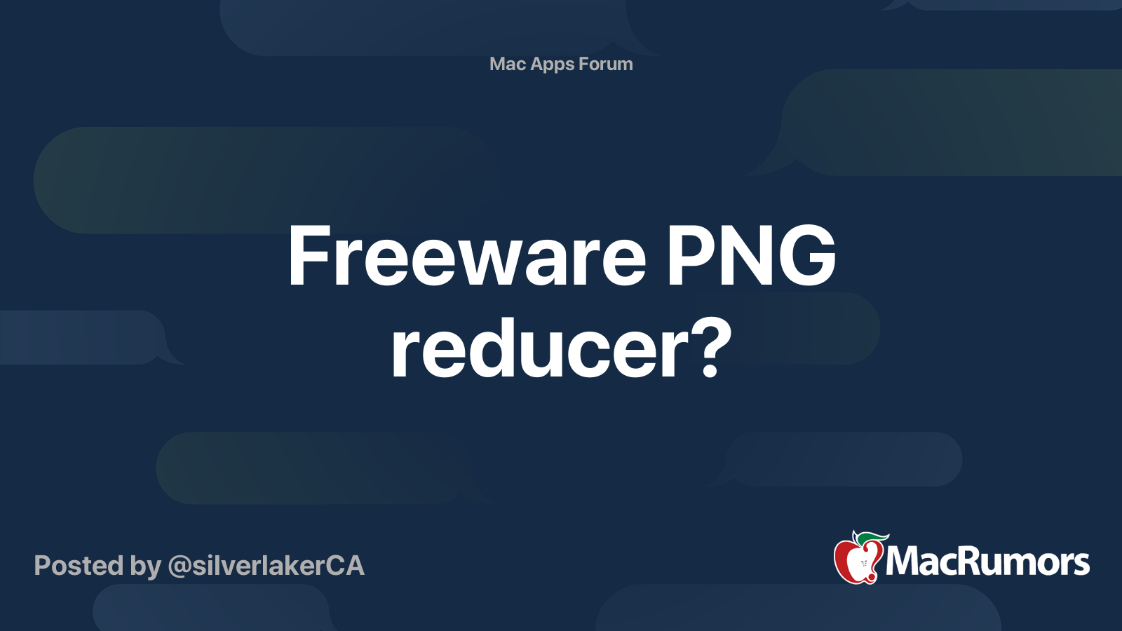 Freeware PNG reducer? | MacRumors Forums