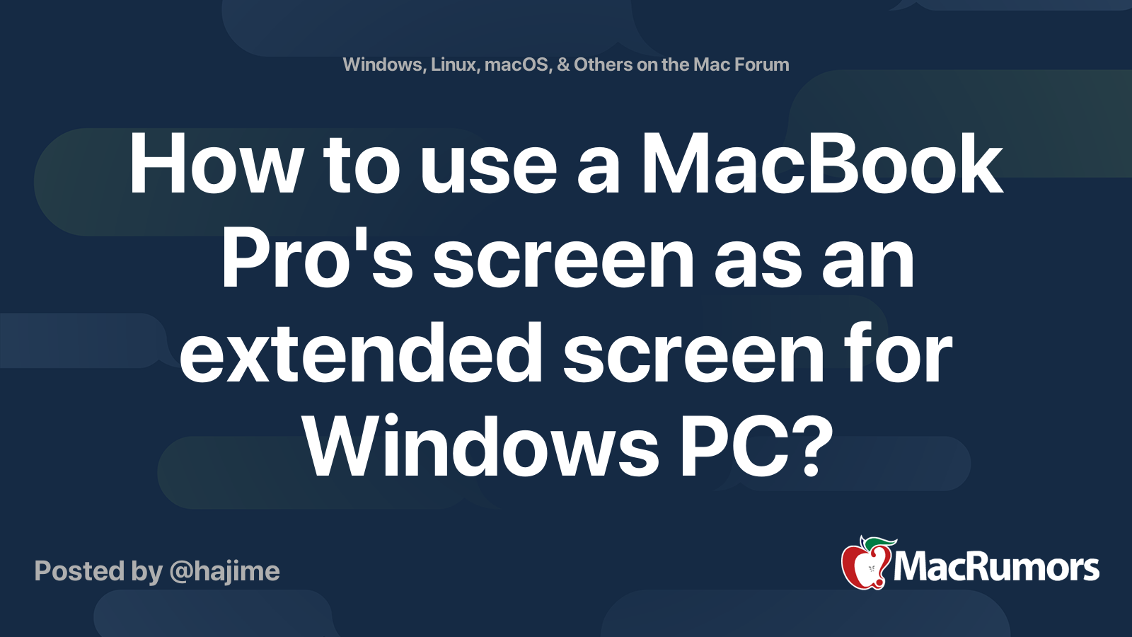 How to use a MacBook Pro's screen as an extended screen for Windows PC ...