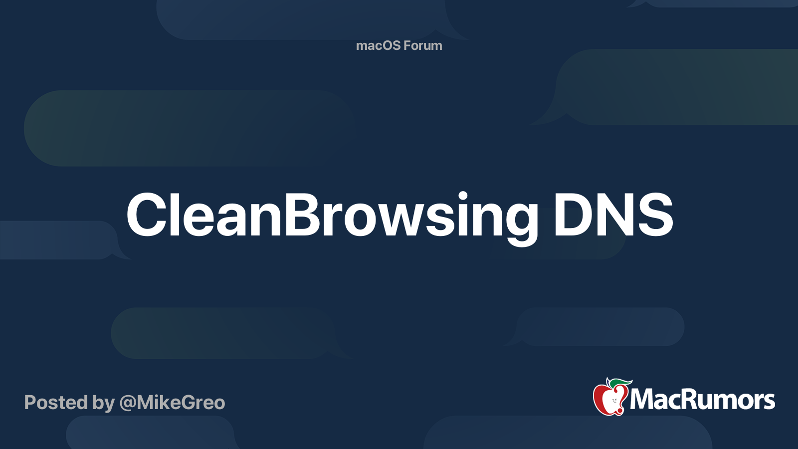 CleanBrowsing DNS | MacRumors Forums
