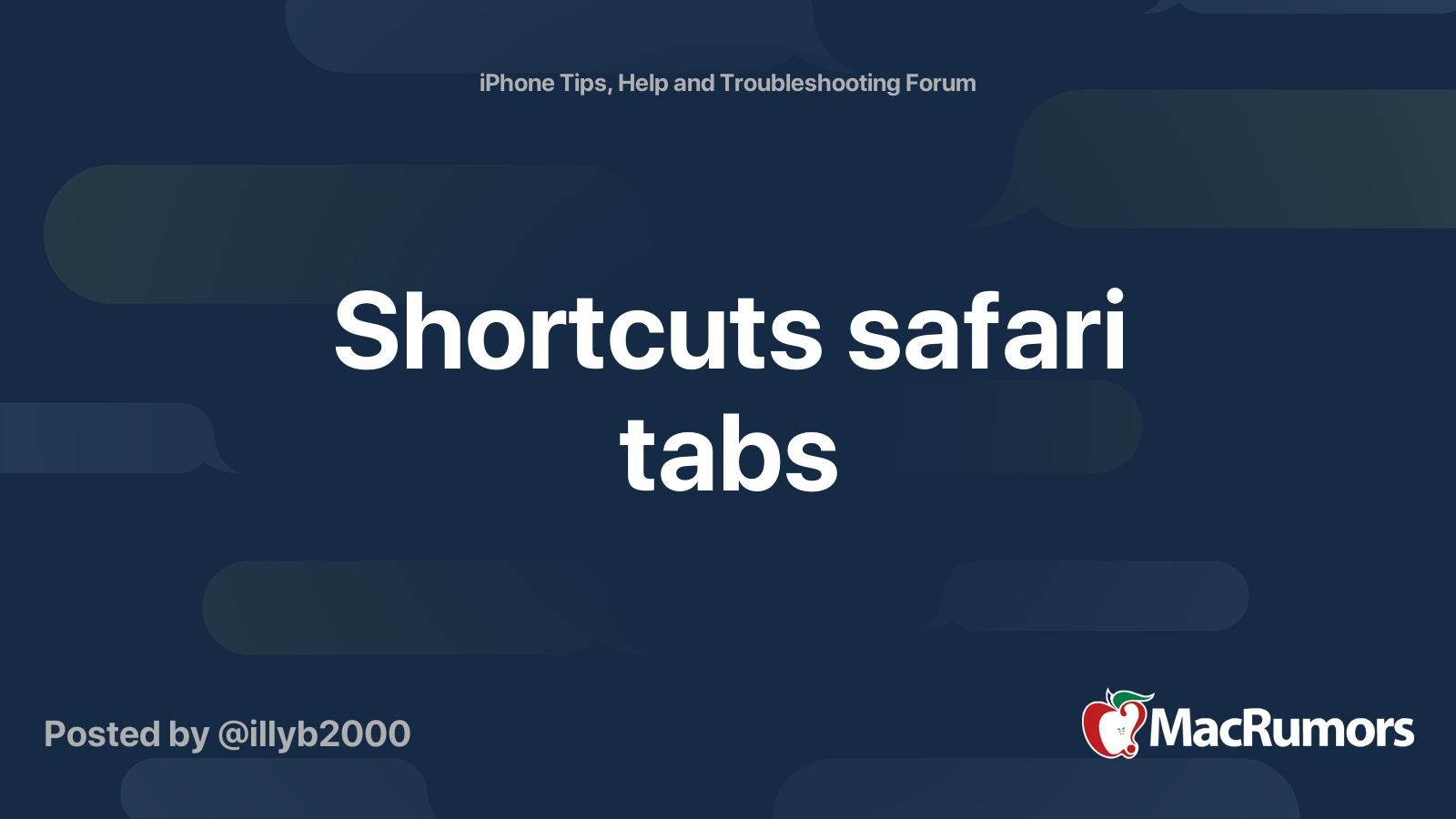 Shortcuts safari tabs | MacRumors Forums