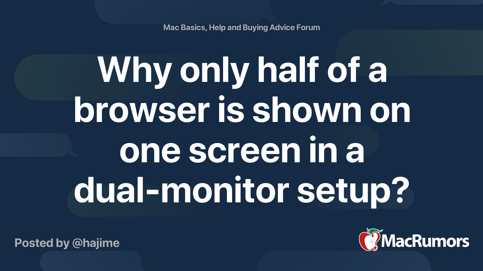 Why only half of a browser is shown on one screen in a dual-monitor ...