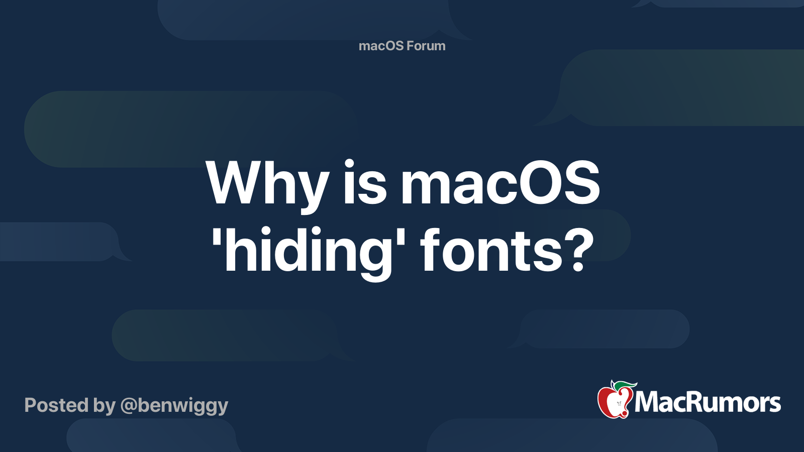 Why is macOS 'hiding' fonts? | MacRumors Forums