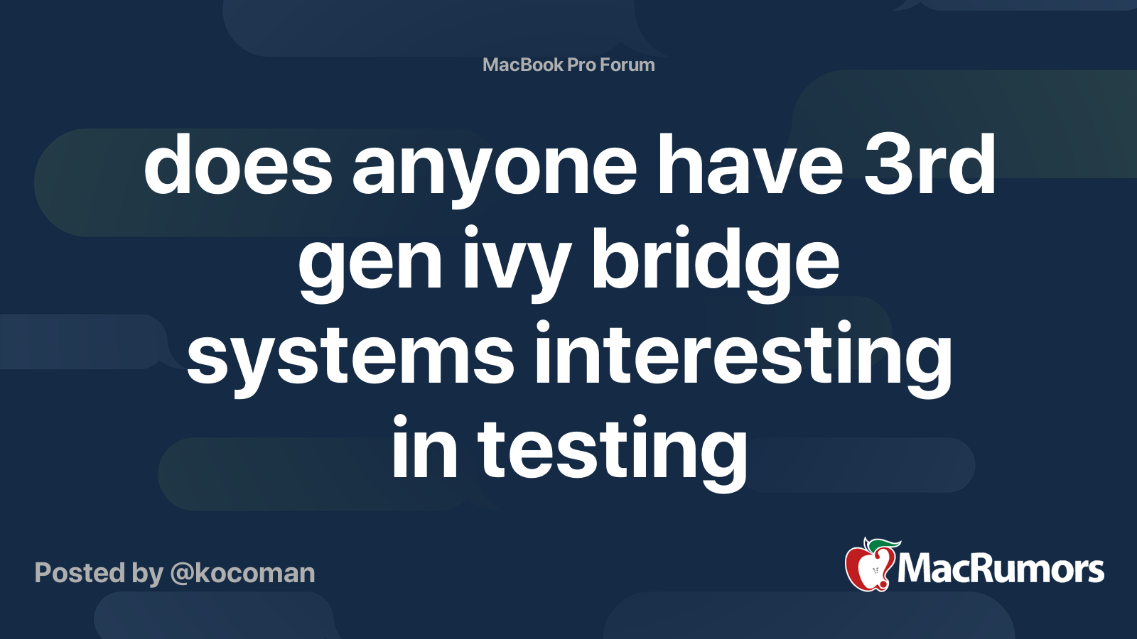 does anyone have 3rd gen ivy bridge systems interesting in testing ...