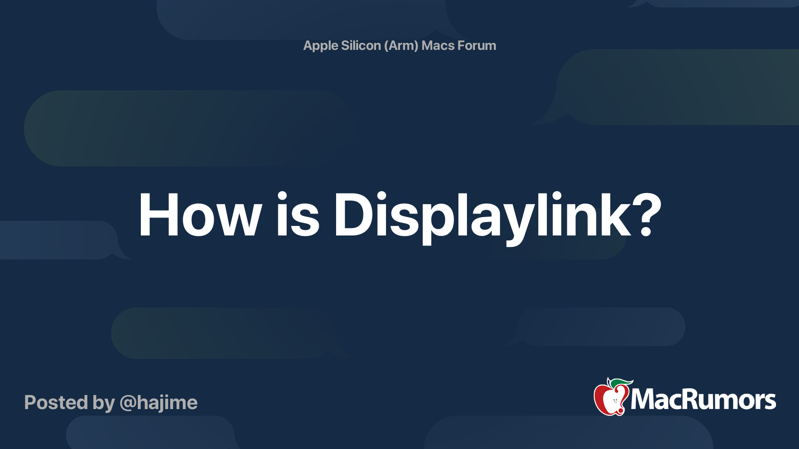How is Displaylink? | MacRumors Forums