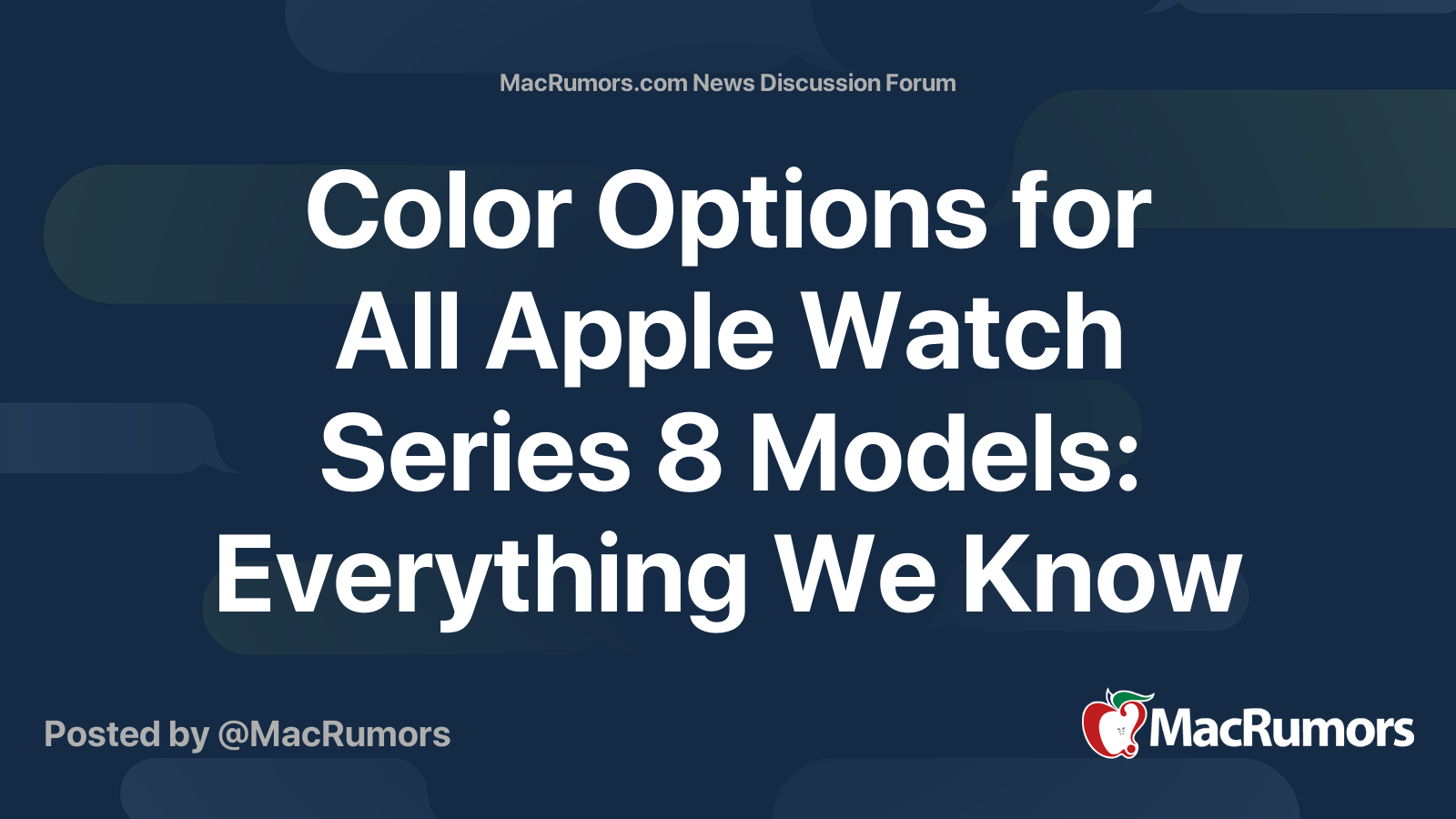 Color Options for All Apple Watch Series 8 Models: Everything We Know ...
