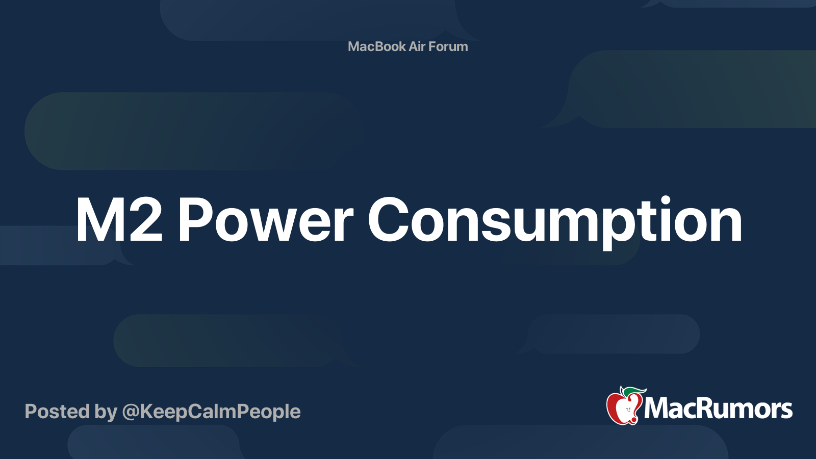 M2 Power Consumption | MacRumors Forums