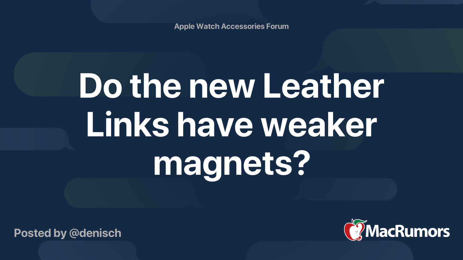 Do The New Leather Links Have Weaker Magnets MacRumors Forums