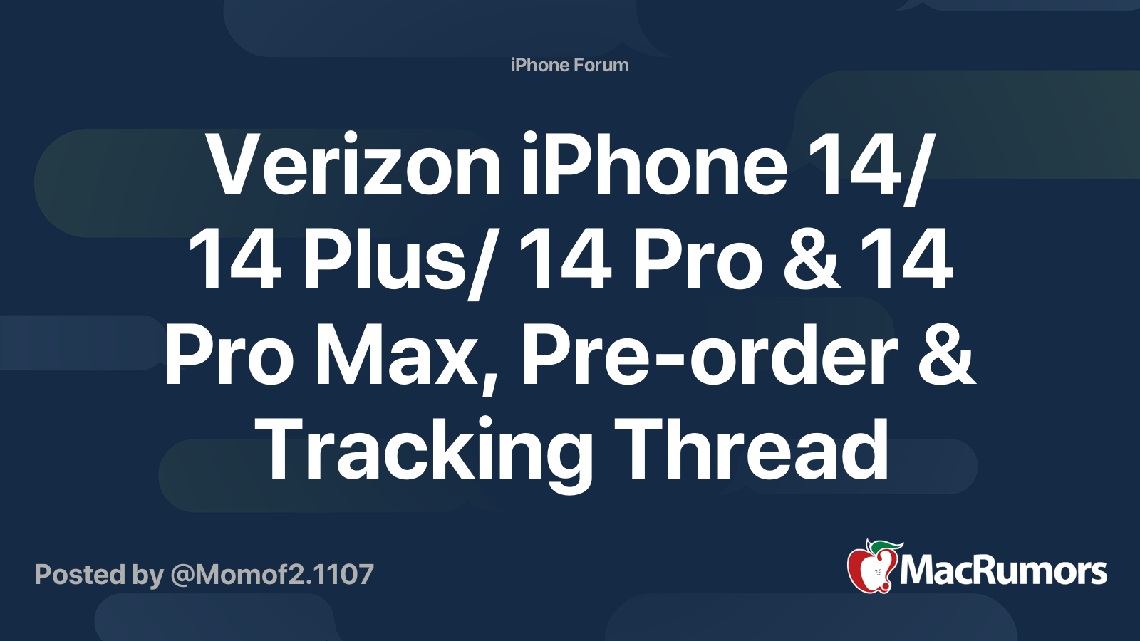 Verizon iPhone 14/ 14 Plus/ 14 Pro & 14 Pro Max, Pre-order & Tracking ...