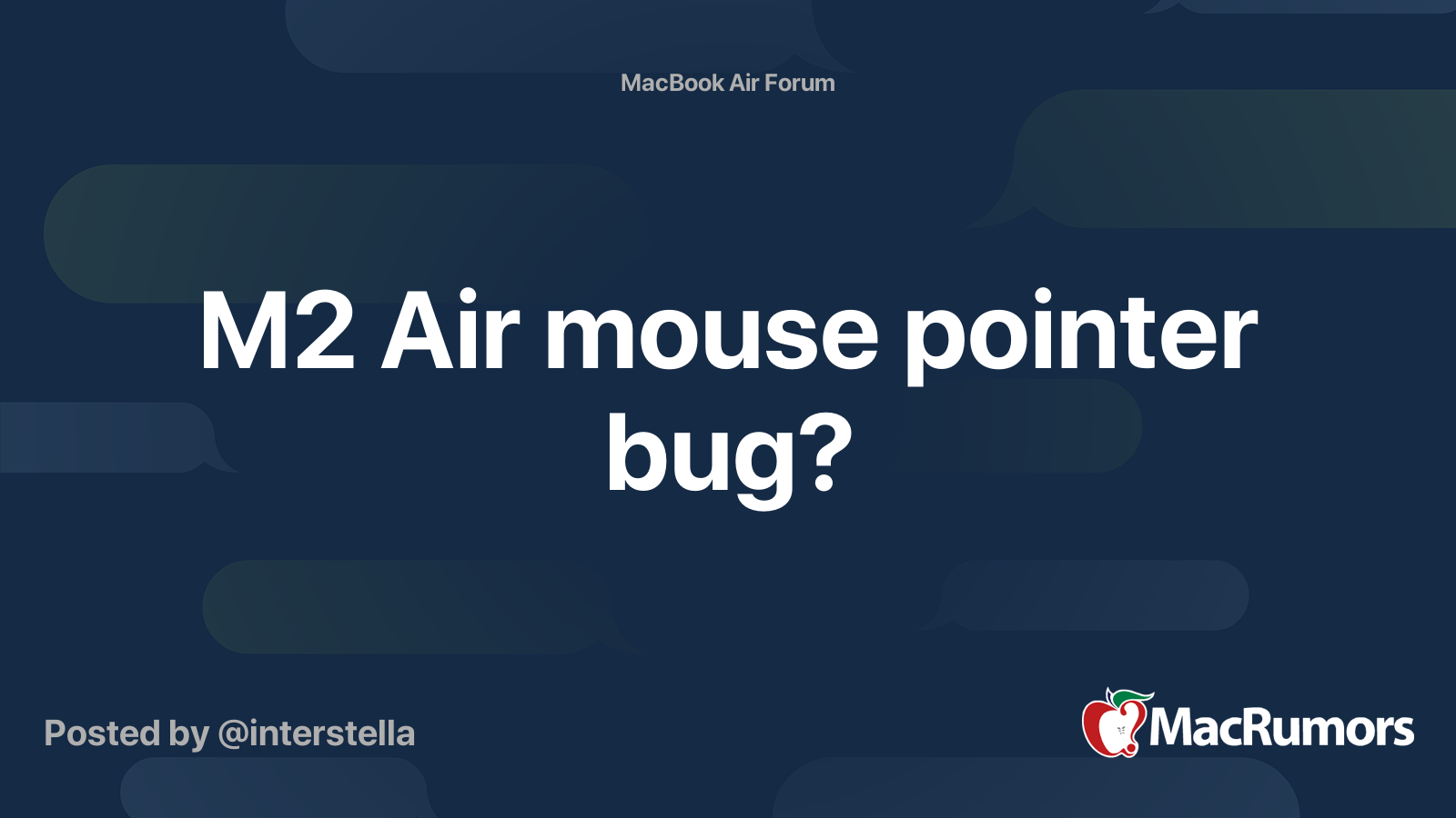 M2 Air mouse pointer bug? | MacRumors Forums