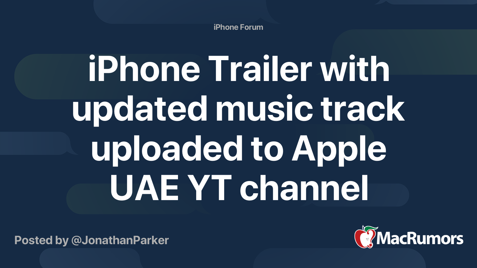 iPhone Trailer with updated music track uploaded to Apple UAE YT ...