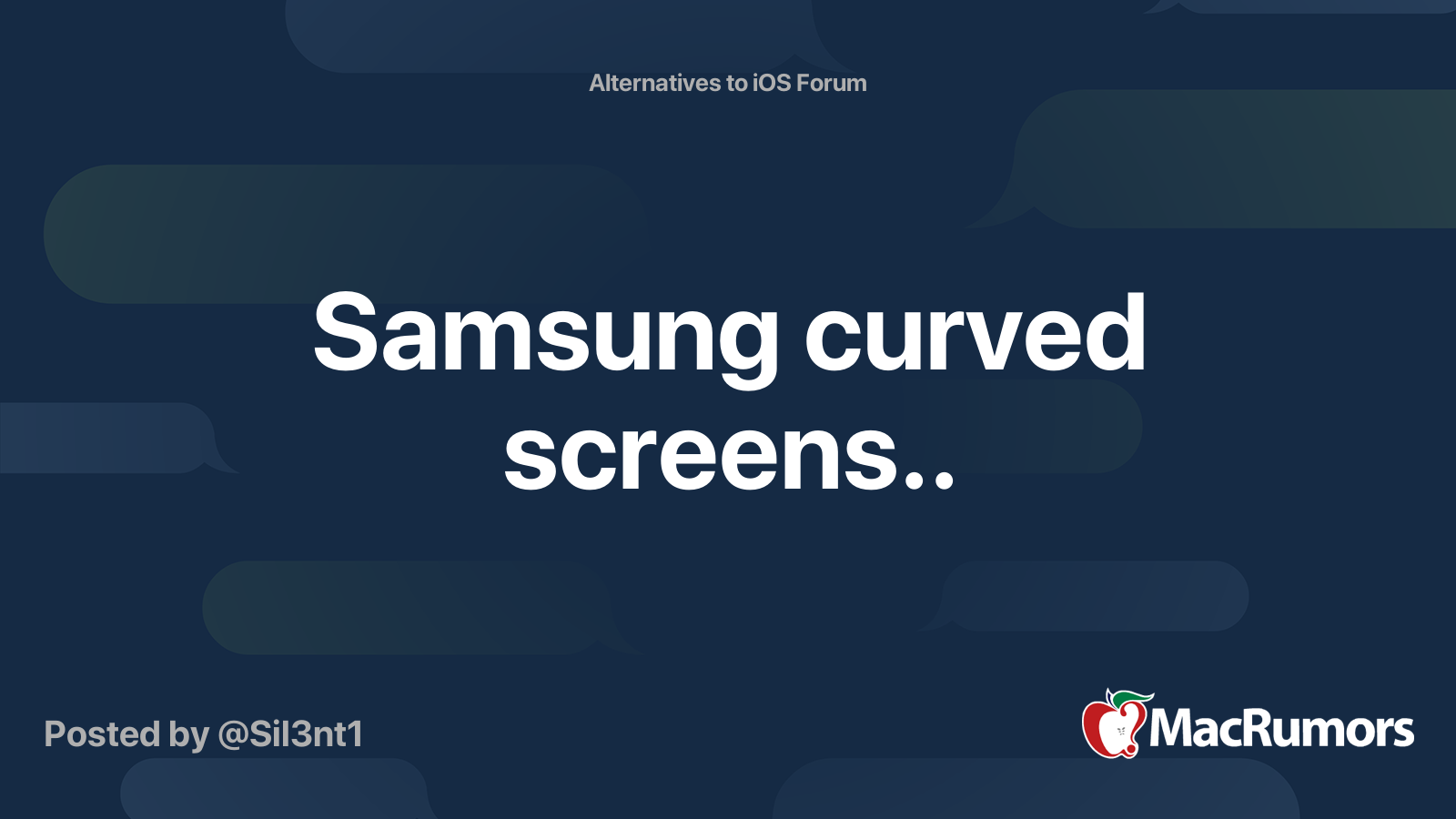 Samsung curved screens.. | MacRumors Forums