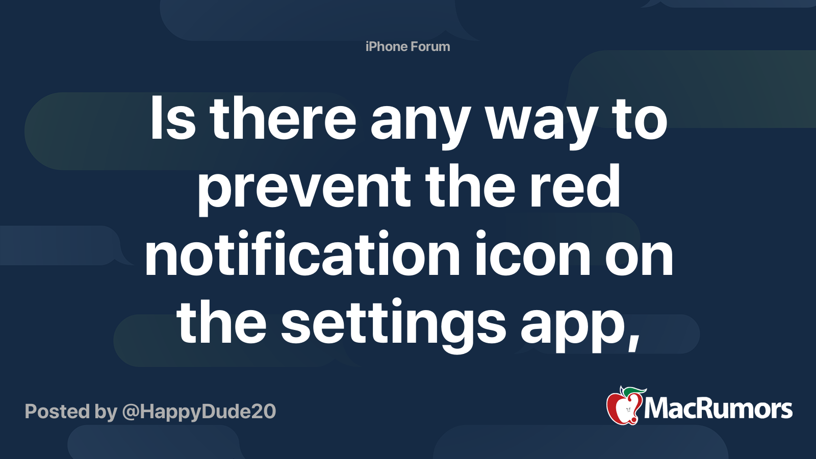 Is there any way to prevent the red notification icon on the settings ...
