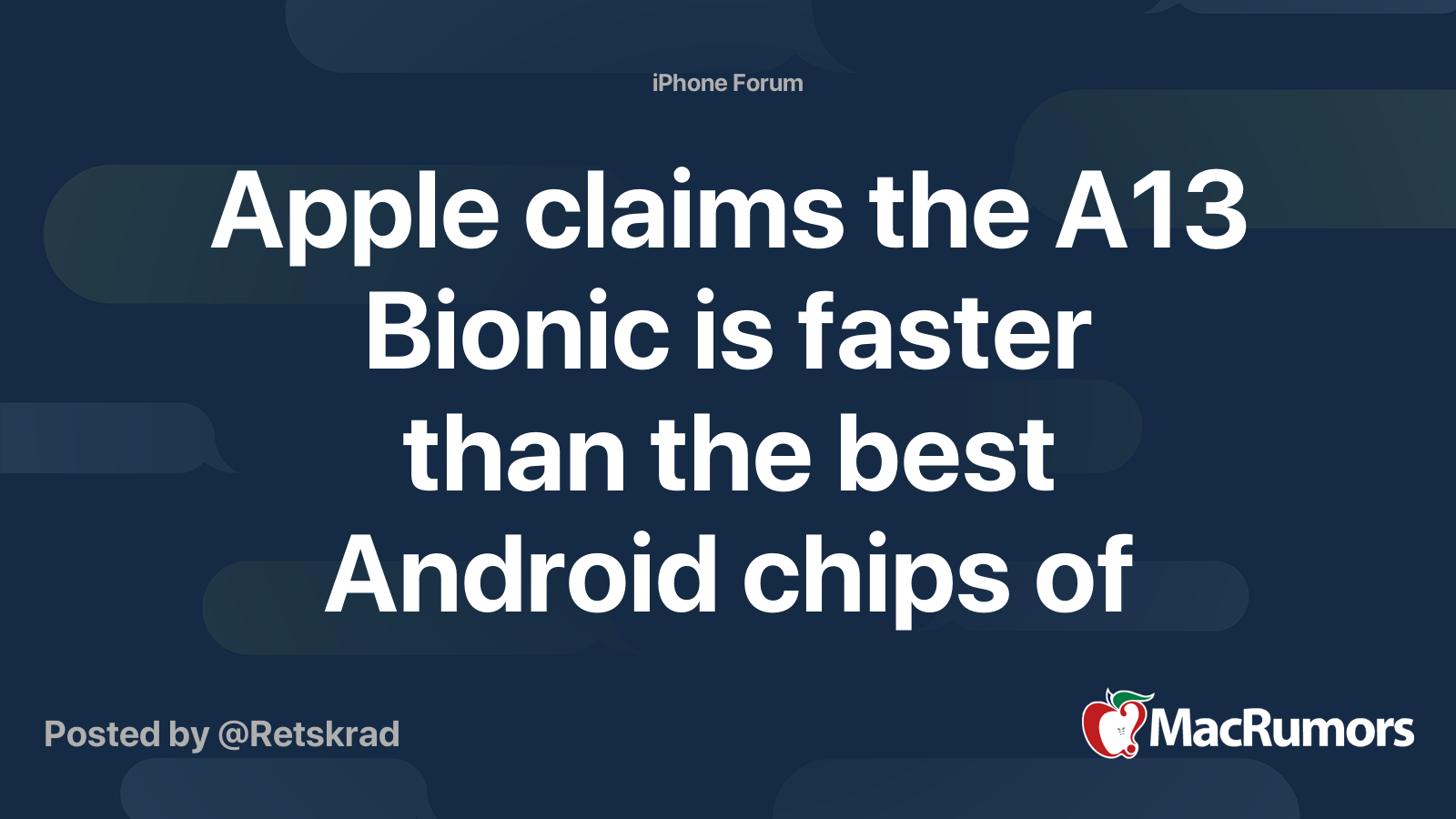 Apple claims the A13 Bionic is faster than the best Android chips of today. It's false ...