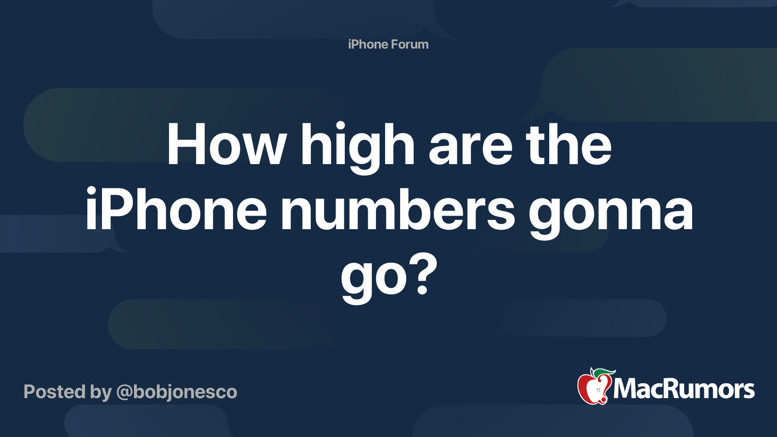 How high are the iPhone numbers gonna go? | MacRumors Forums