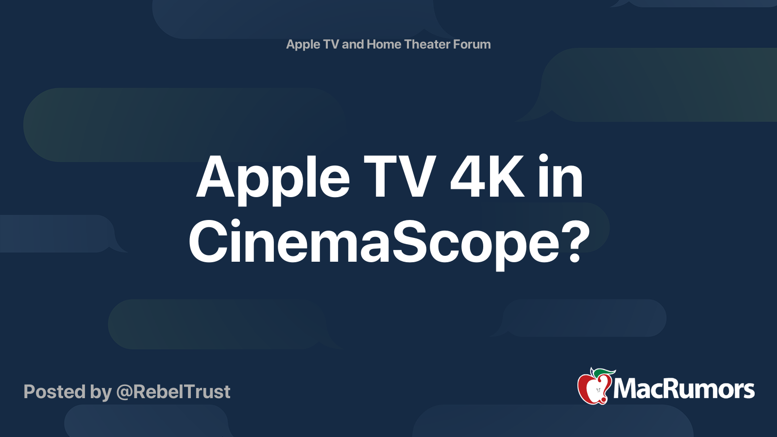 Apple TV 4K in CinemaScope? | MacRumors Forums