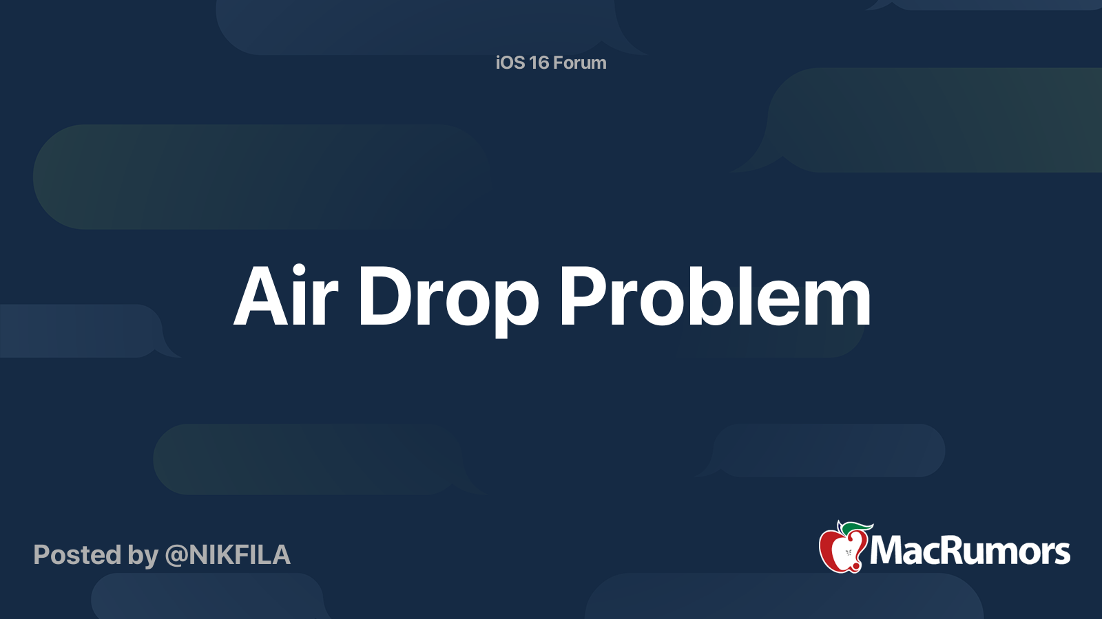 Air Drop Problem | MacRumors Forums
