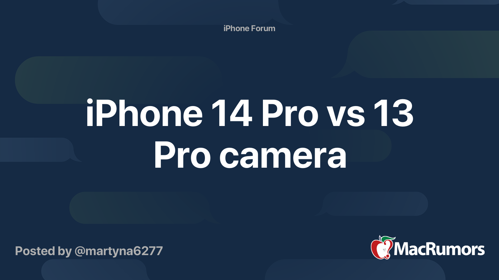 iPhone 14 Pro vs 13 Pro camera | MacRumors Forums