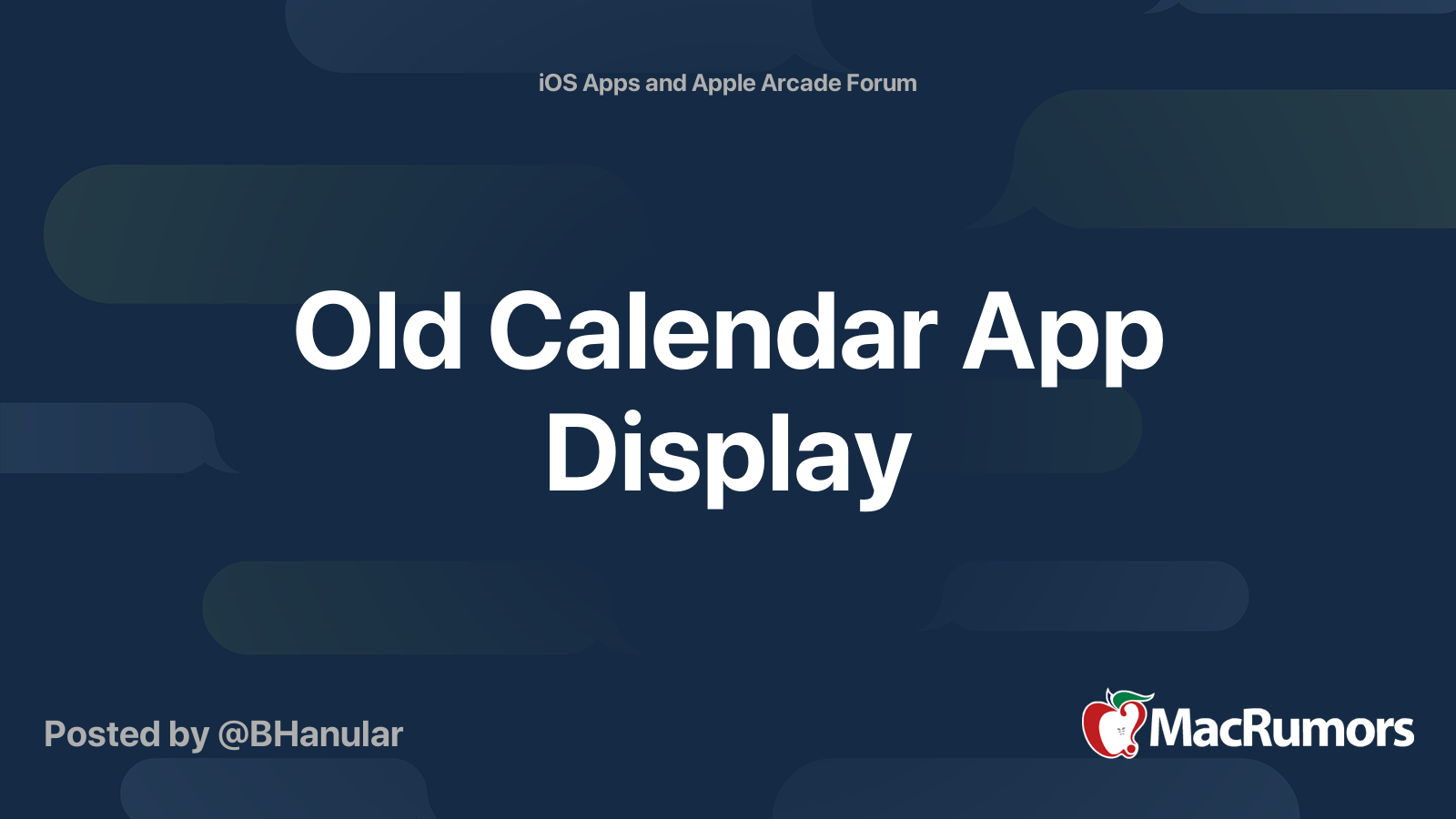 Old Calendar App Display | MacRumors Forums