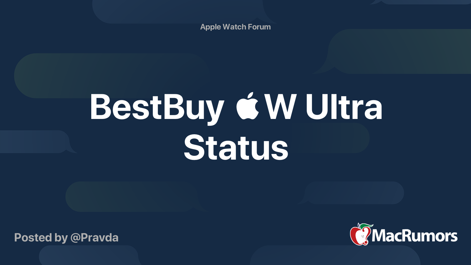 BestBuy W Ultra Status | MacRumors Forums
