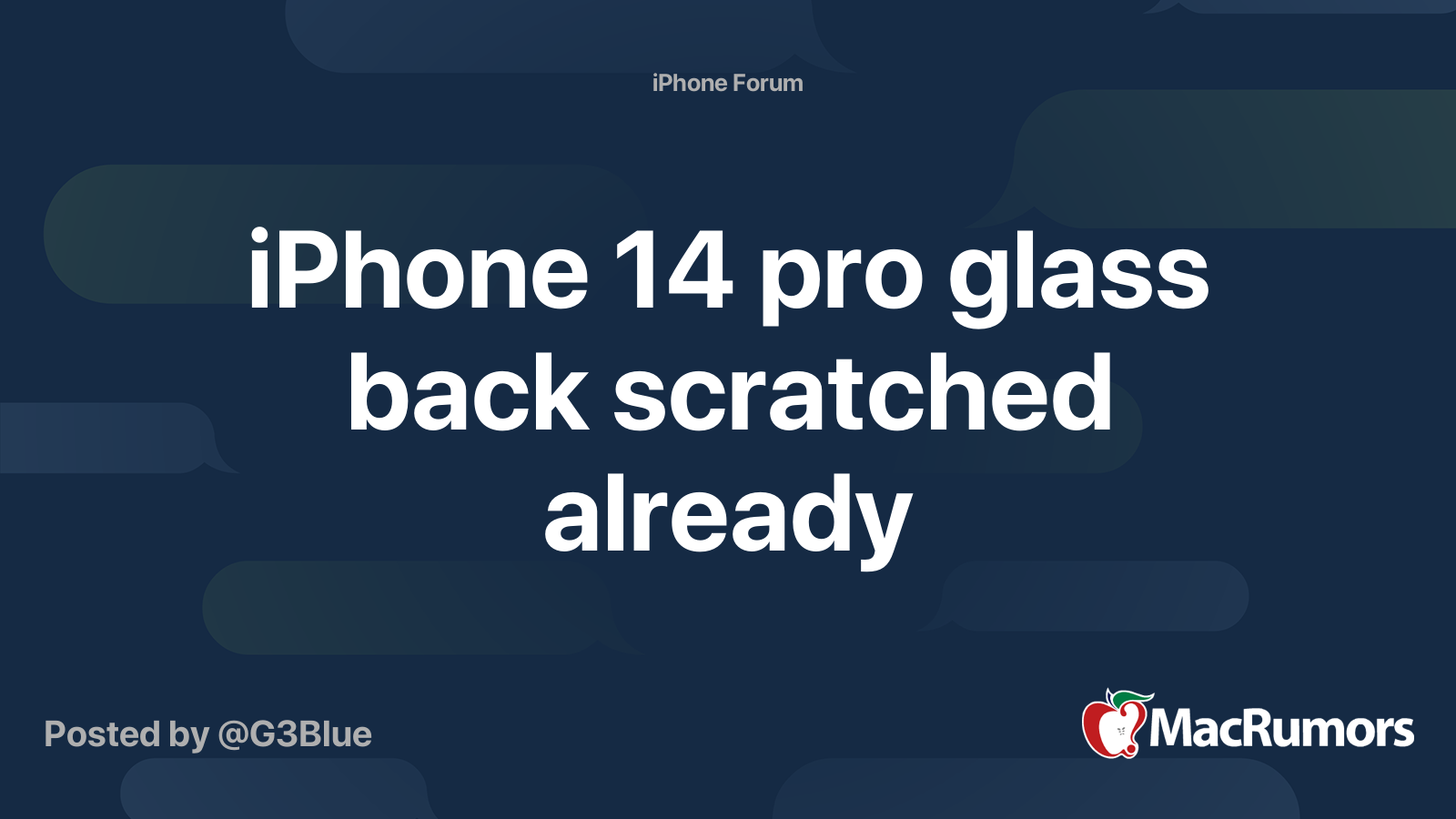 iPhone 14 pro glass back scratched already | MacRumors Forums