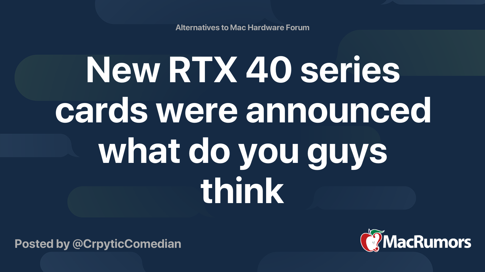 New RTX 40 series cards were announced what do you guys think ...