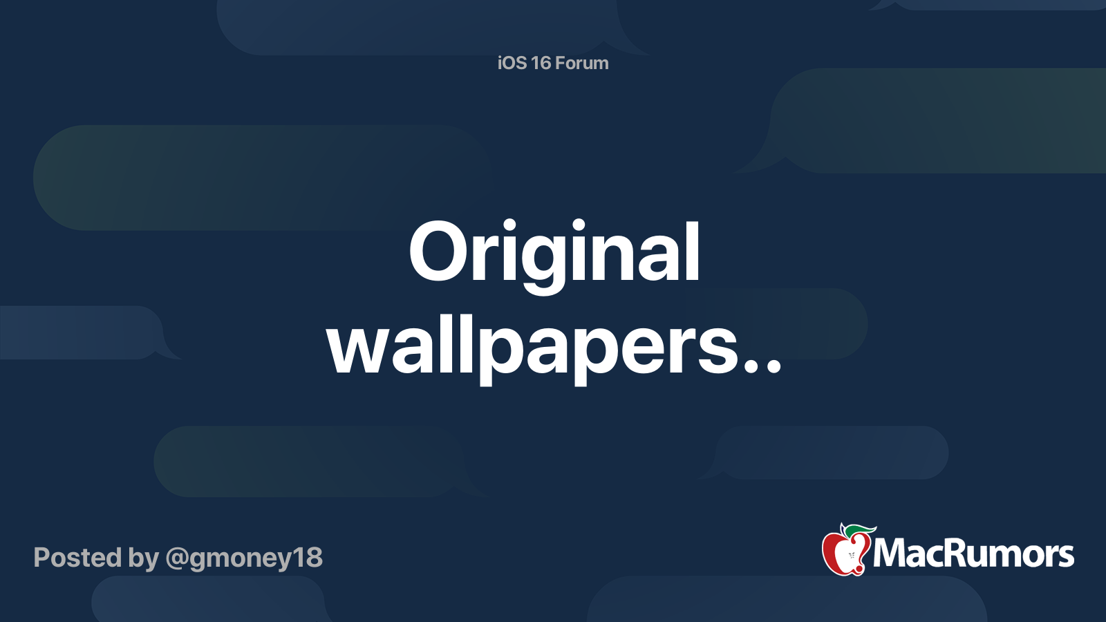 Original wallpapers.. | MacRumors Forums