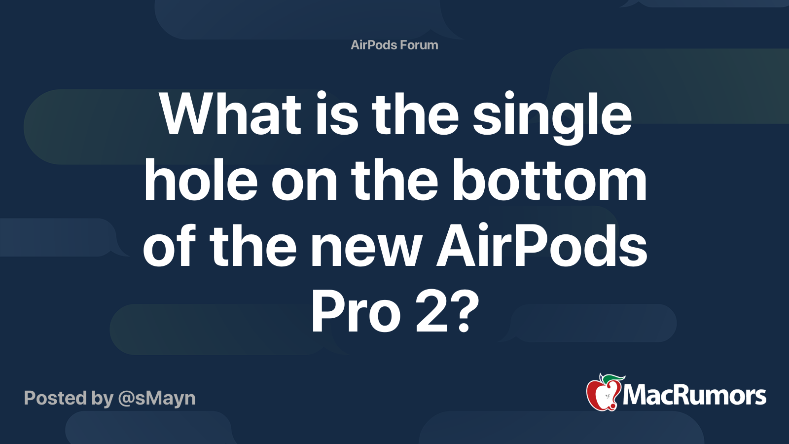 What is the single hole on the bottom of the new AirPods Pro 2 ...