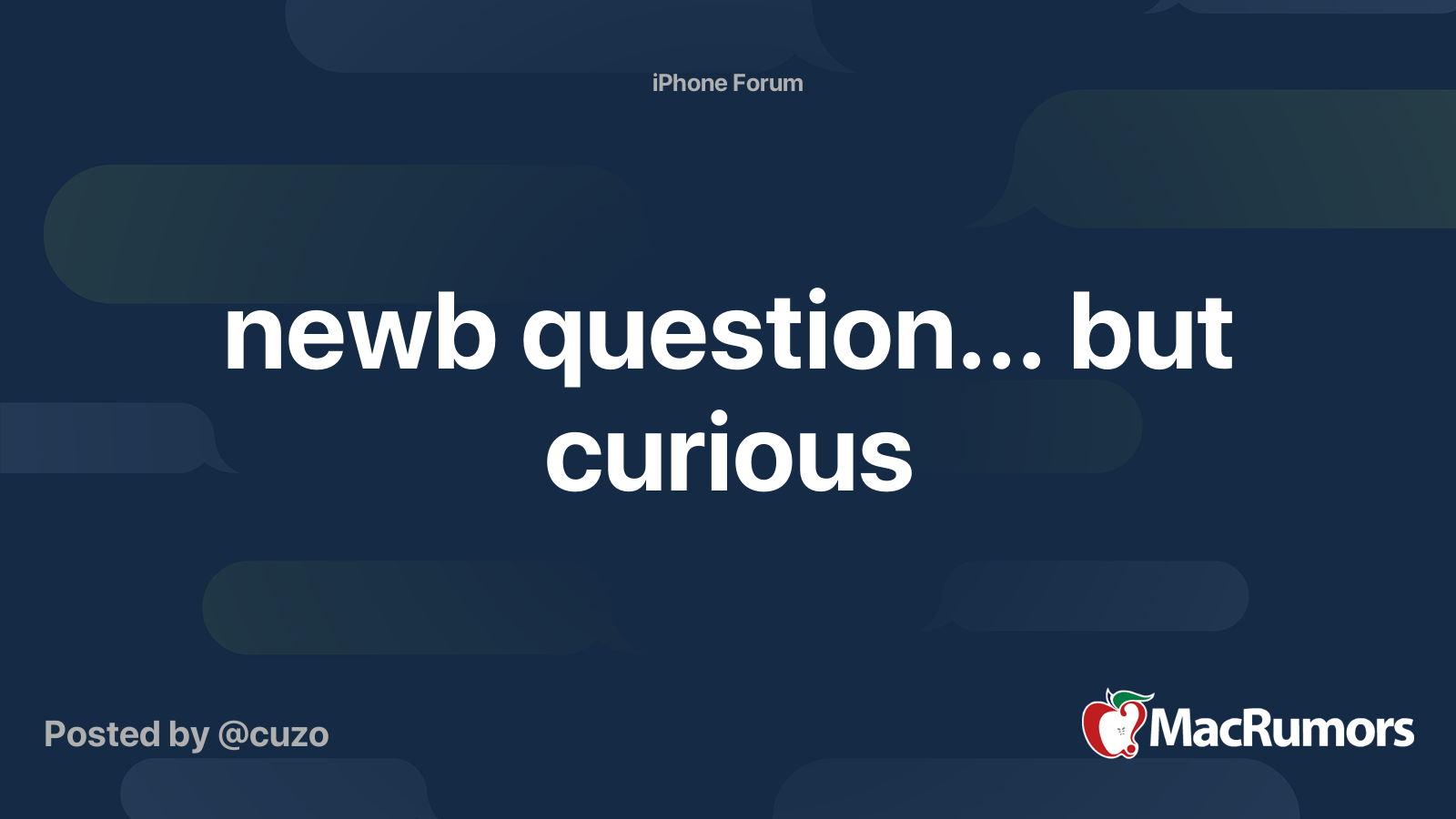 newb question... but curious | MacRumors Forums