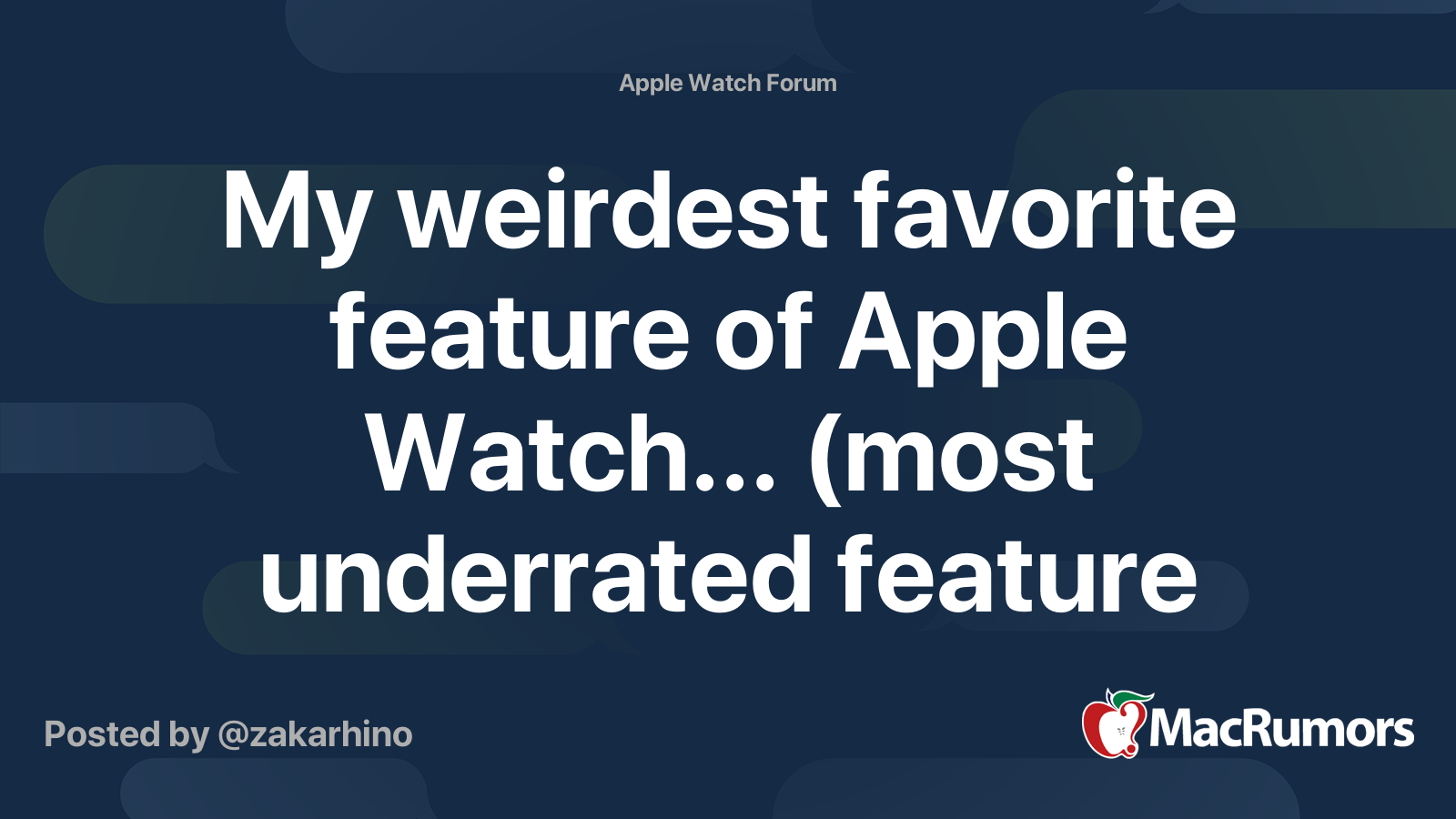 My weirdest favorite feature of Apple Watch... (most underrated feature of all time ...