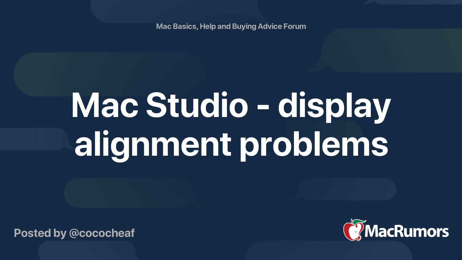 Mac Studio - display alignment problems | MacRumors Forums