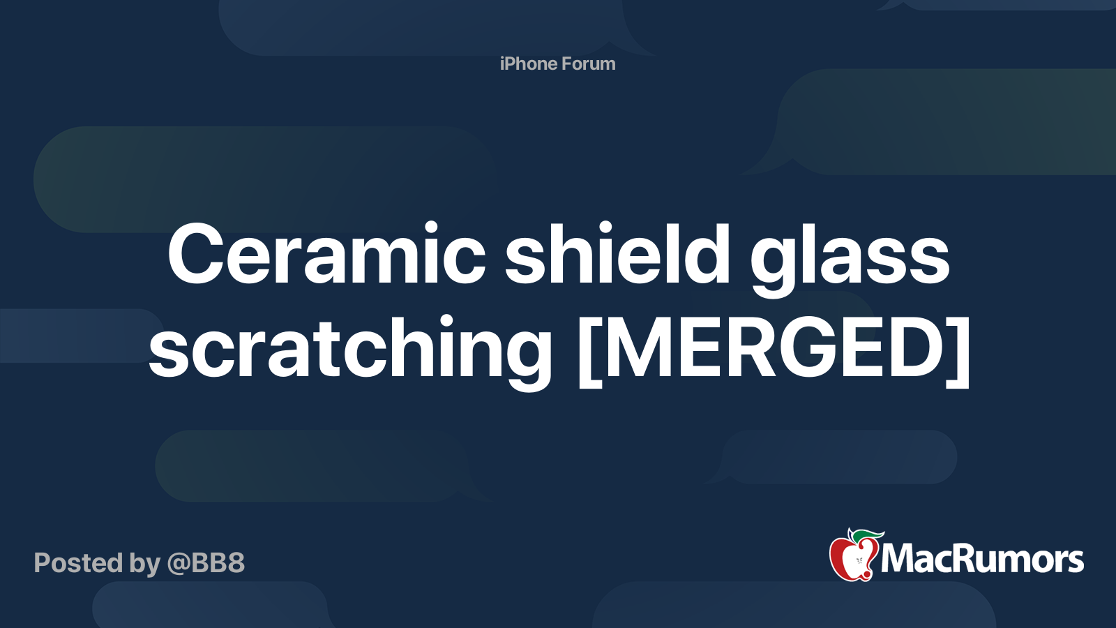 Ceramic shield glass scratching [MERGED] | MacRumors Forums