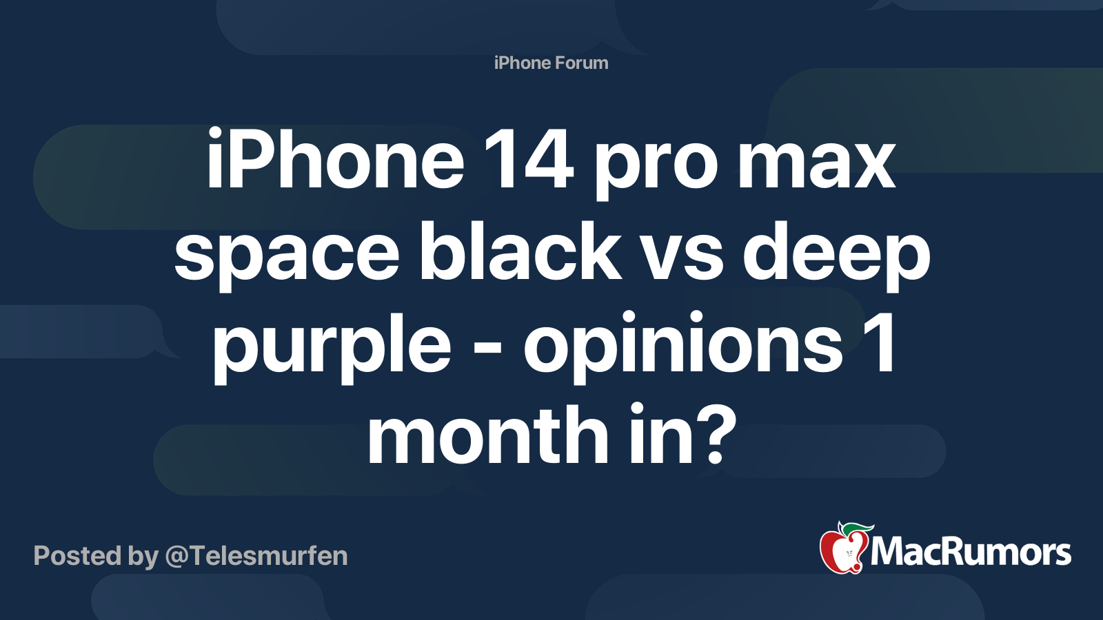 iPhone 14 pro max space black vs deep purple - opinions 1 month in ...