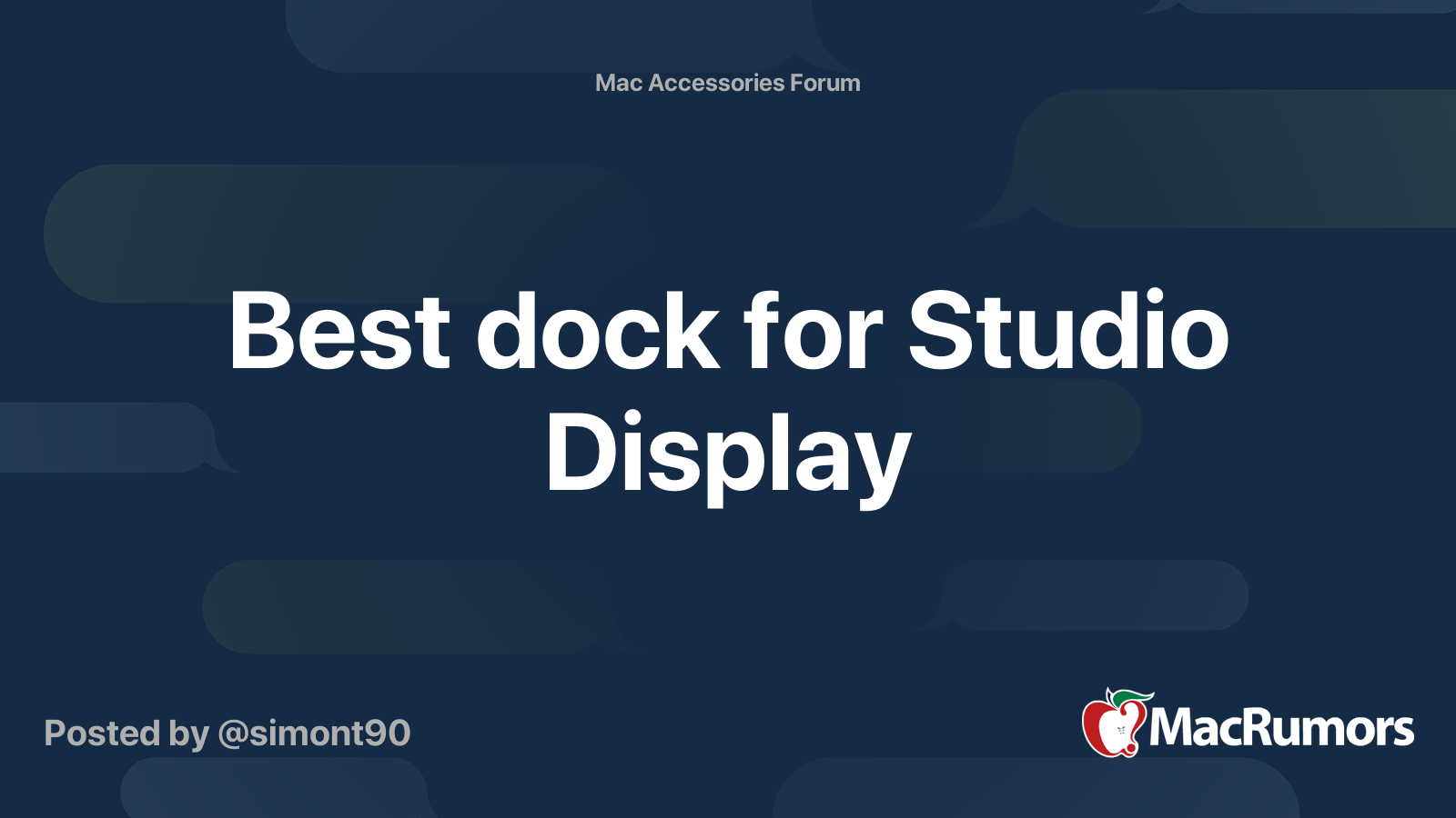 Best dock for Studio Display | MacRumors Forums