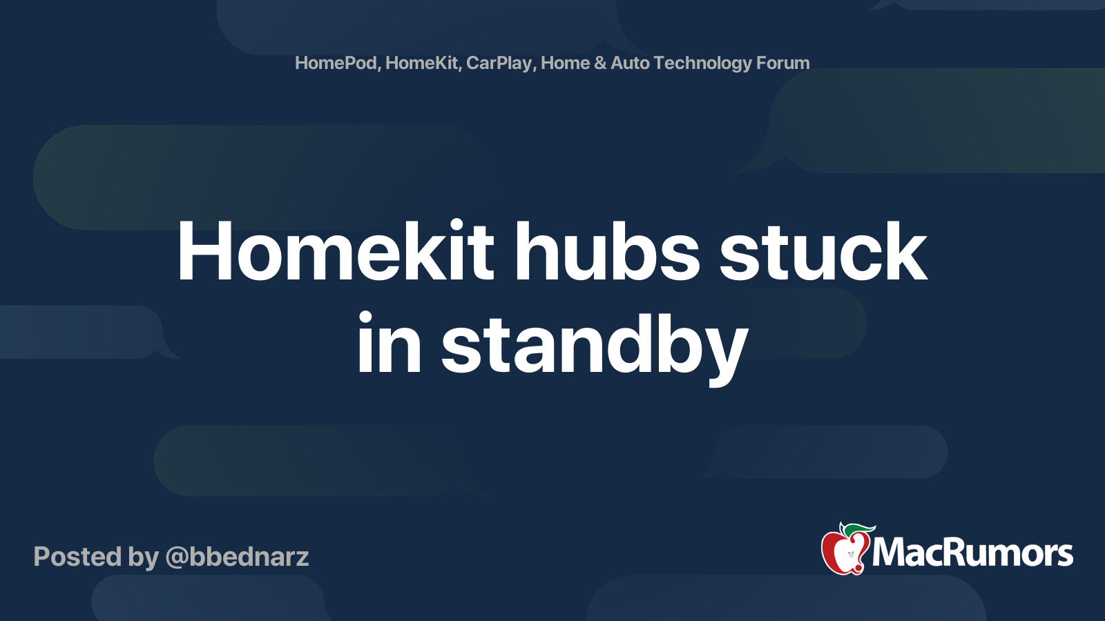 Homekit hubs stuck in standby | MacRumors Forums