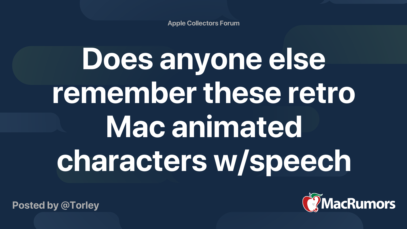 Does anyone else remember these retro Mac animated characters w/speech ...