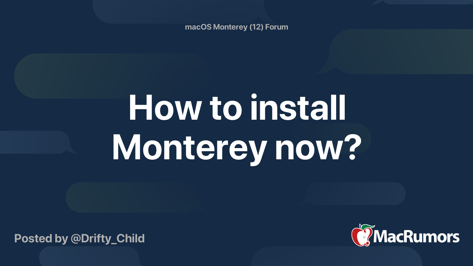 How to install Monterey now? | MacRumors Forums