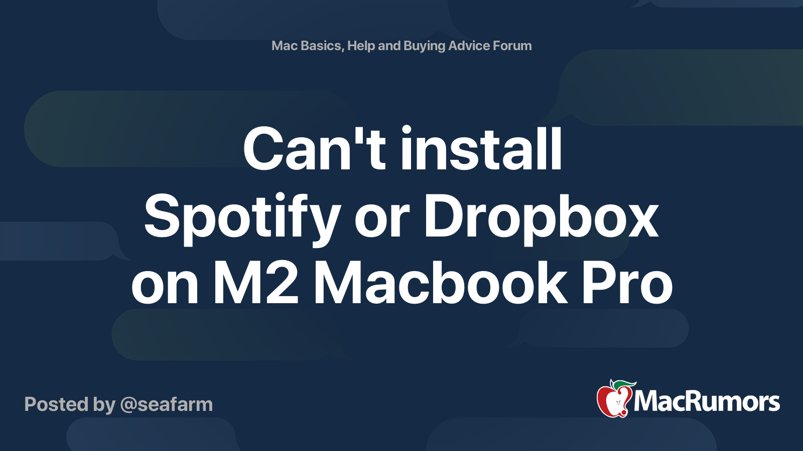 Can't install Spotify or Dropbox on M2 Macbook Pro | MacRumors Forums