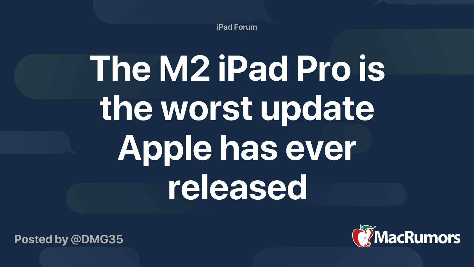 The M2 iPad Pro is the worst update Apple has ever released | MacRumors ...
