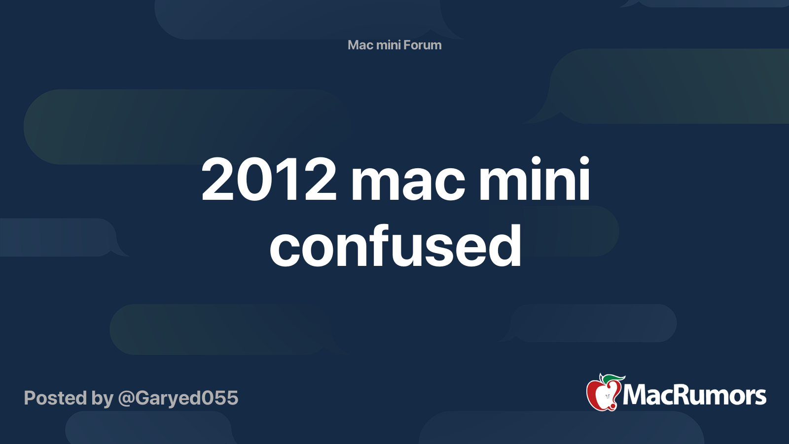 2012 mac mini confused | MacRumors Forums