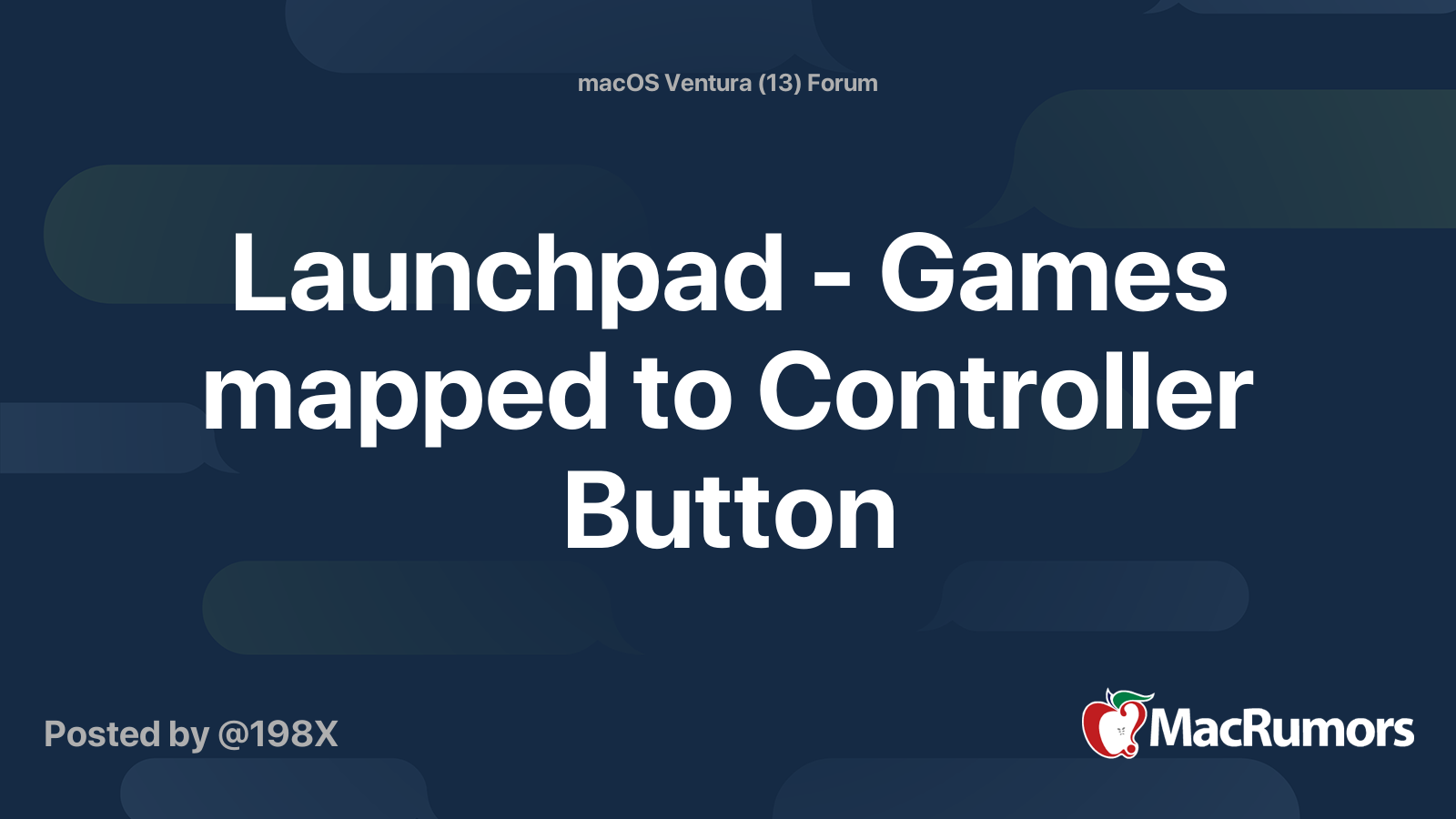 Launchpad - Games mapped to Controller Button | MacRumors Forums