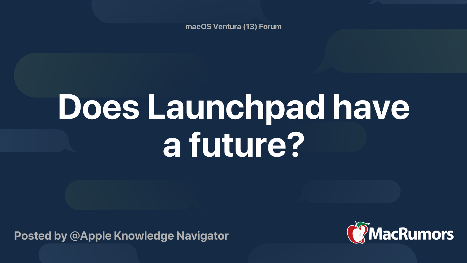 Does Launchpad have a future? | MacRumors Forums