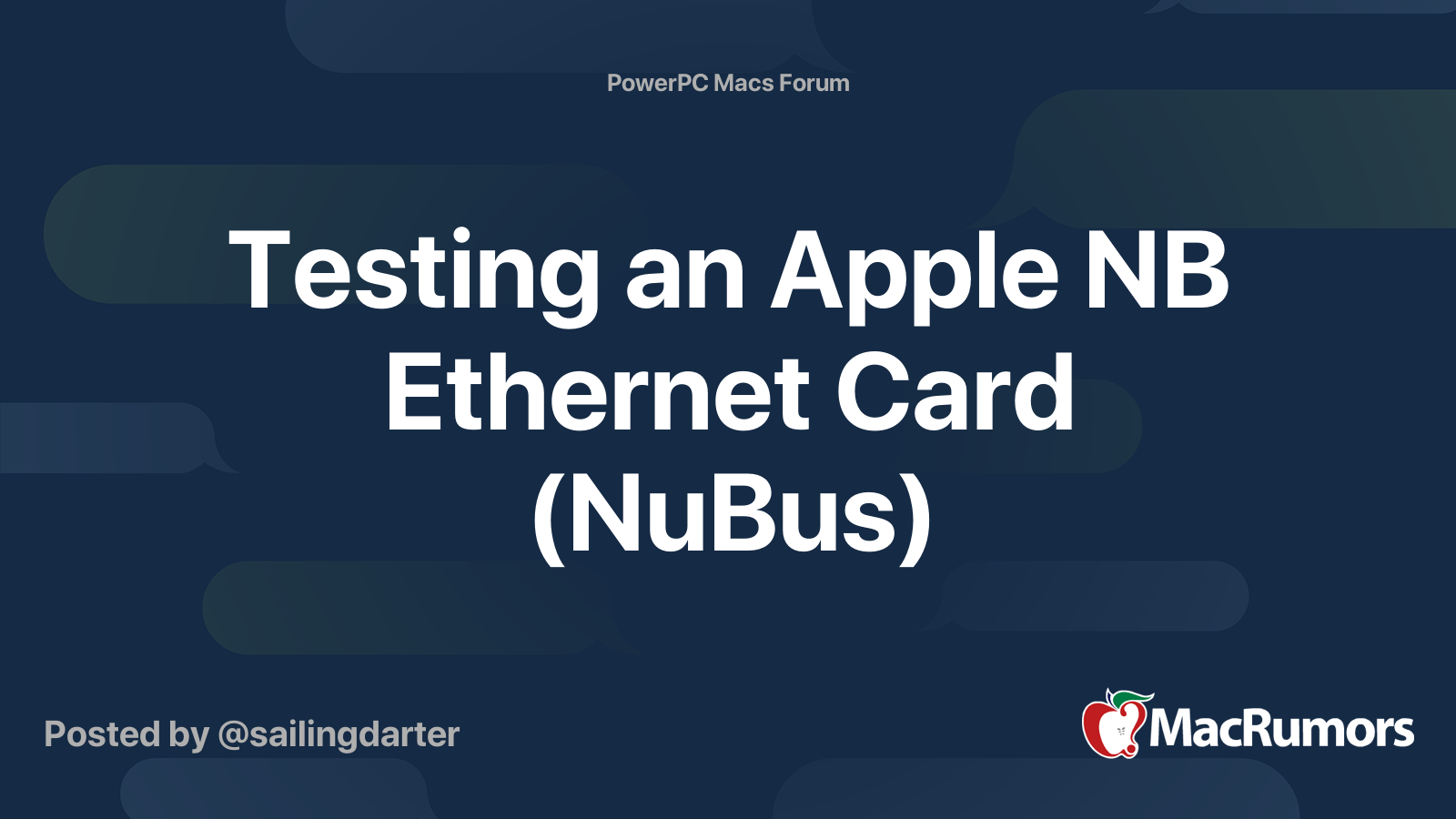 Testing an Apple NB Ethernet Card (NuBus) | MacRumors Forums