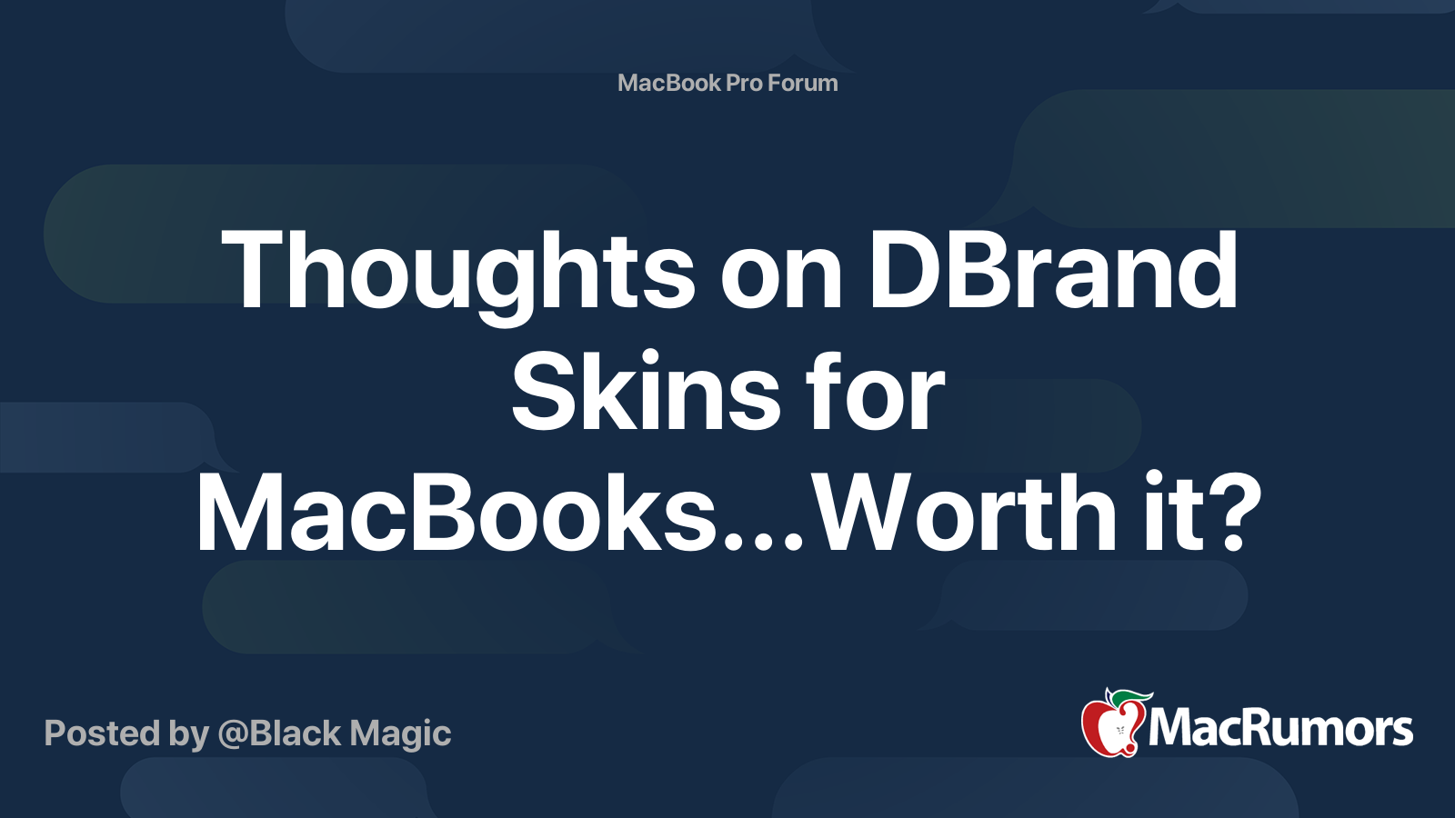 Thoughts on DBrand Skins for MacBooks...Worth it? | MacRumors Forums