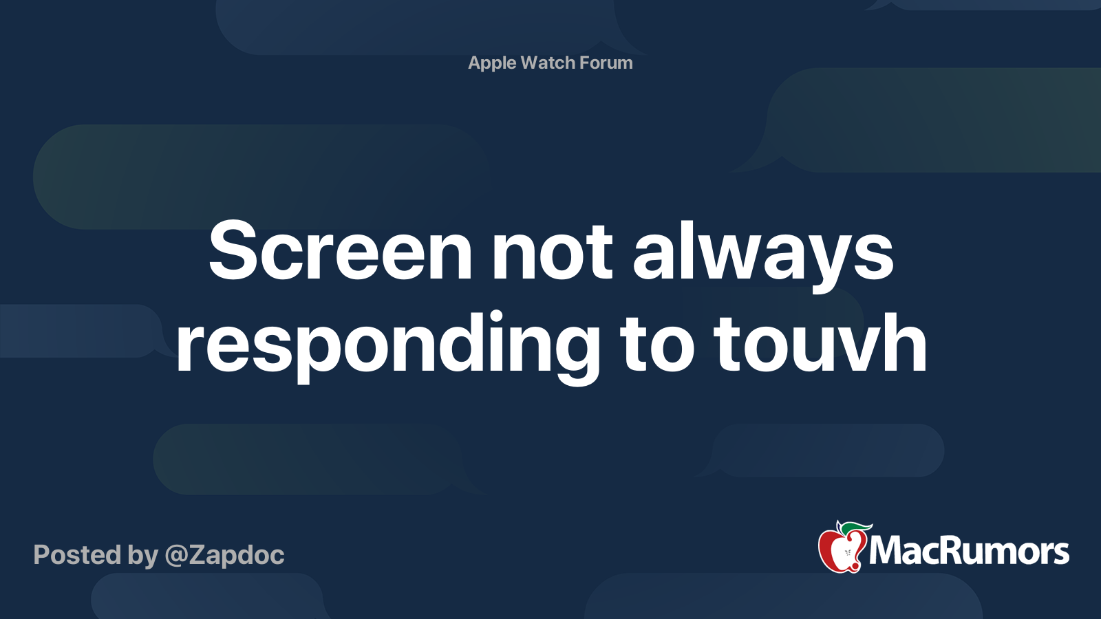 Screen not always responding to touvh | MacRumors Forums