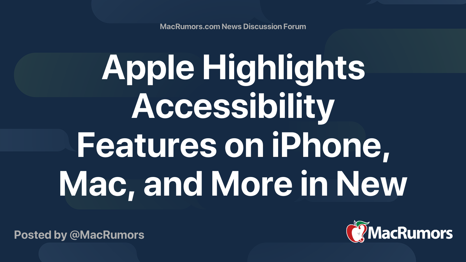Apple Highlights Accessibility Features on iPhone, Mac, and More in New ...