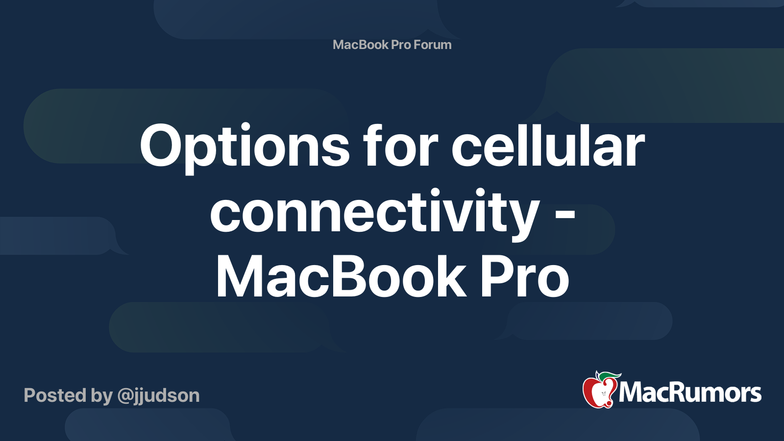 Options for cellular connectivity - MacBook Pro | MacRumors Forums