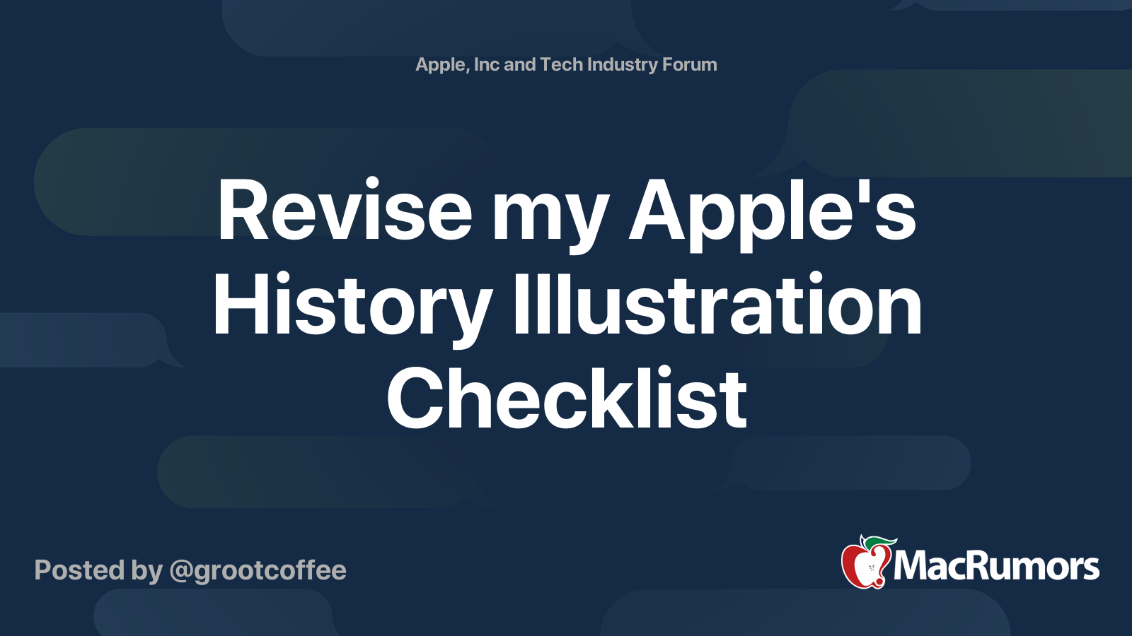 Revise my Apple's History Illustration Checklist | MacRumors Forums