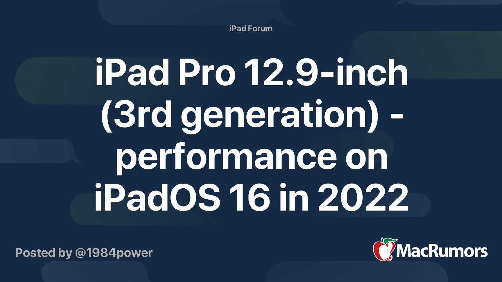 iPad Pro 12.9-inch (3rd generation) - performance on iPadOS 16 in 2022 ...